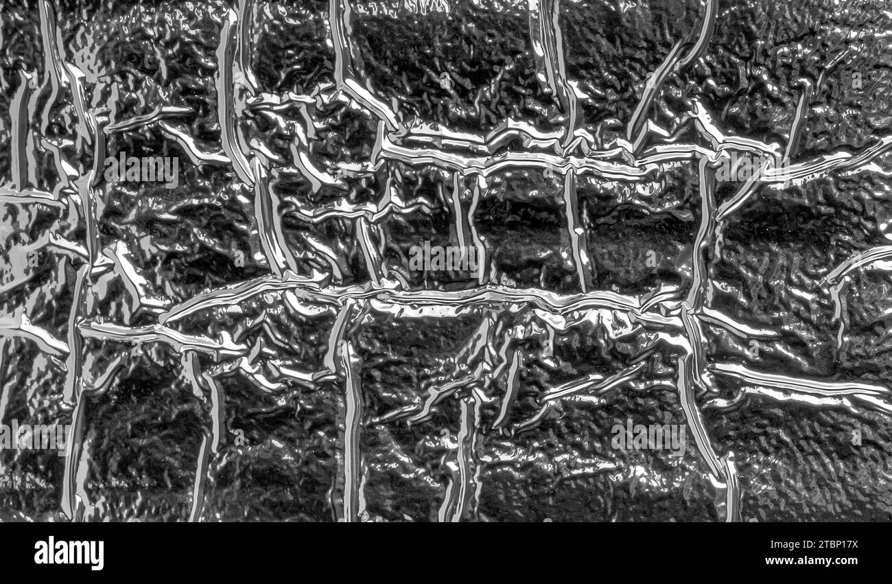 The Foil Texture, Full Frame Shot Of Crumpled Aluminum Foil Stock Photo ...