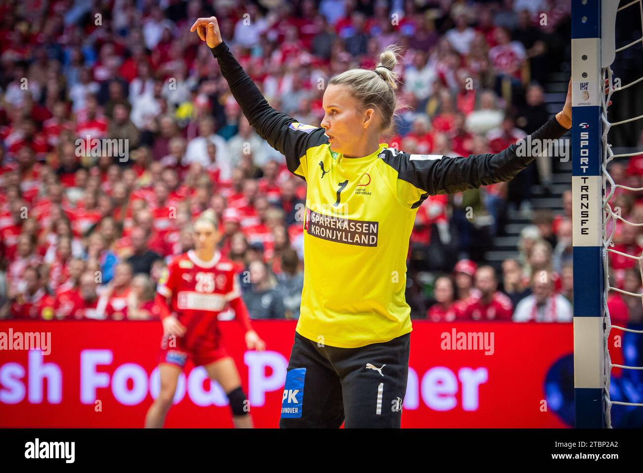 Herning, Denmark. 07th Dec, 2023. Sandra Toft (1) of Denmark seen ...