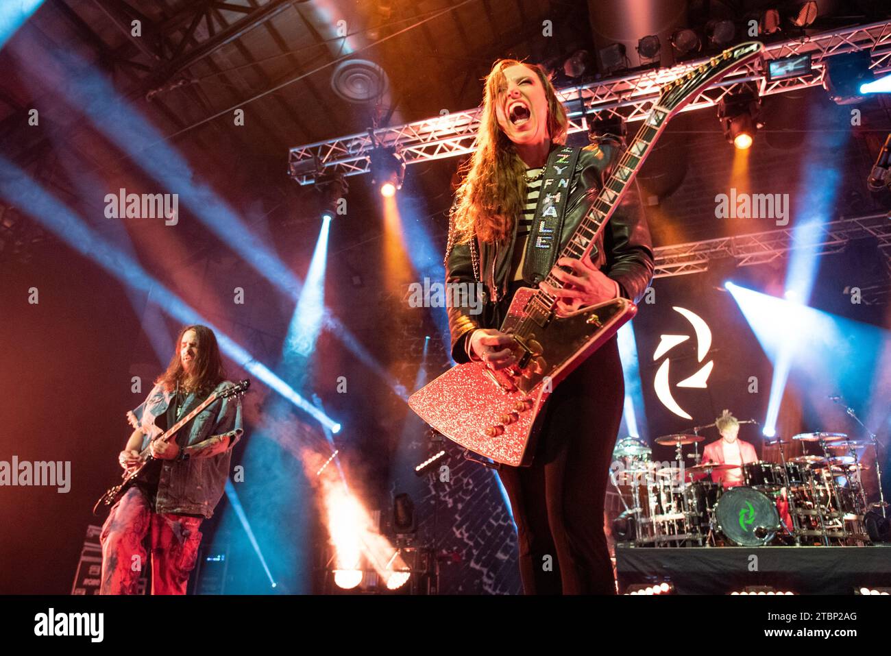 November 28, 2023: Lzzy Hale of Halestorm performs in Milan, Italy ...