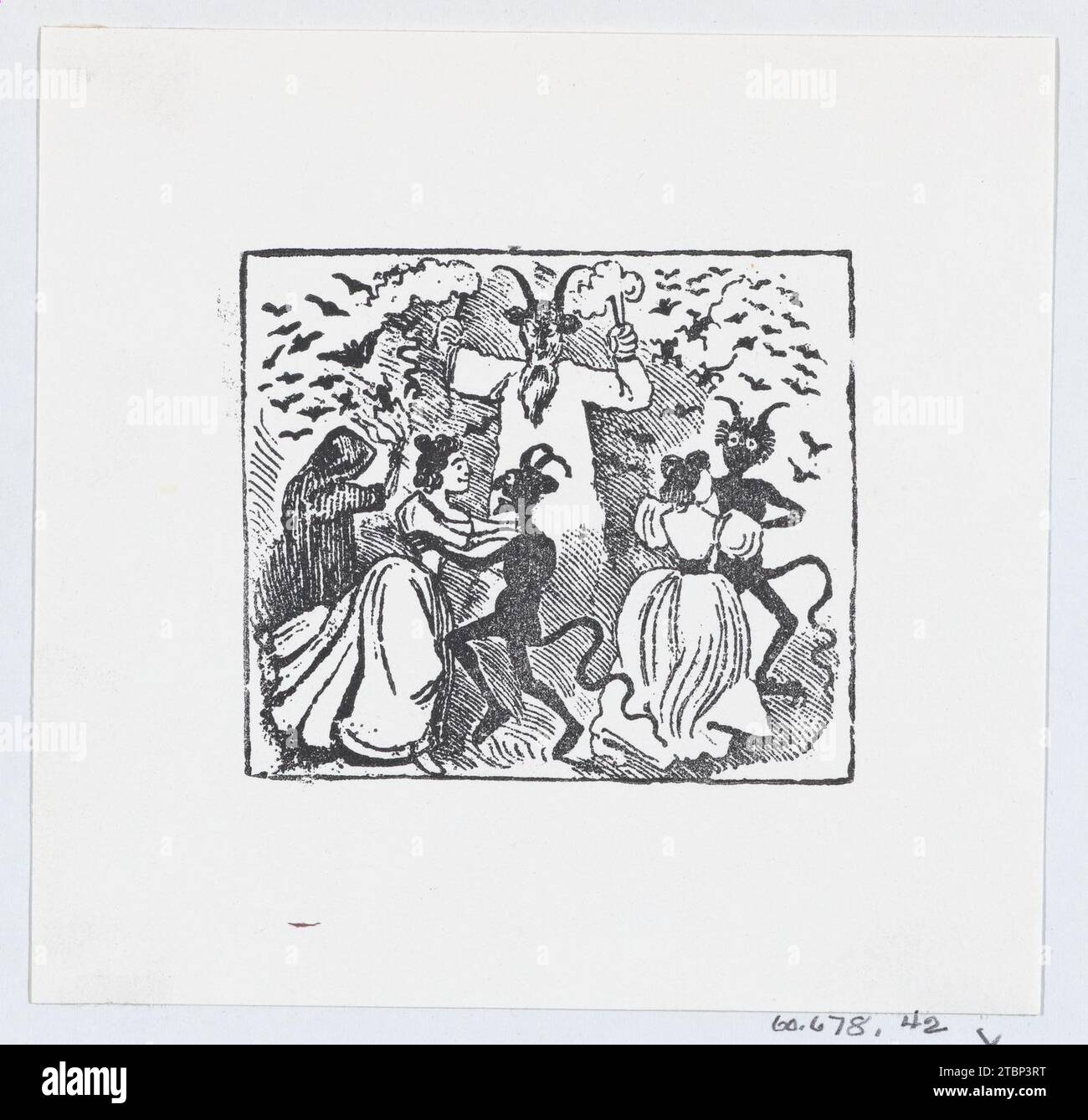Demons dancing with women and bats flying through the sky 1960 by Jose ...