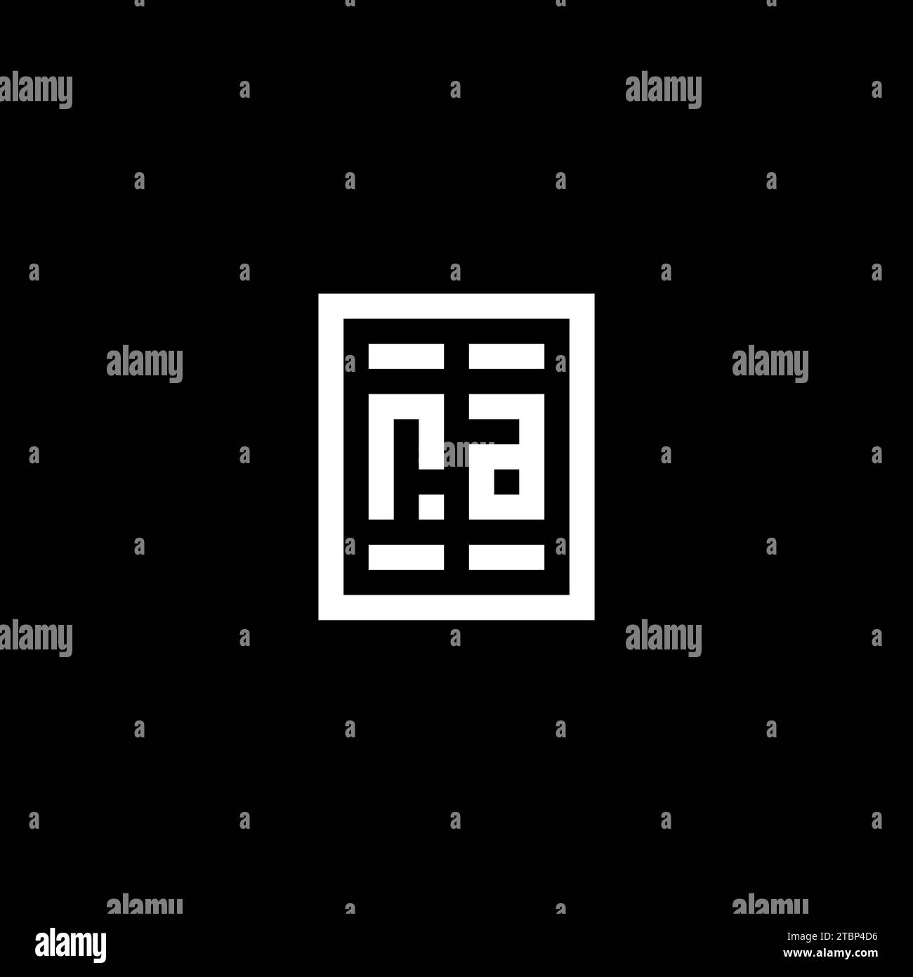 RA initial logo with square rectangular shape style design ideas Stock ...
