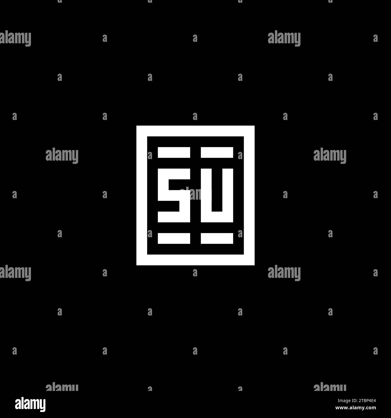 Su letter logo design Black and White Stock Photos & Images - Alamy