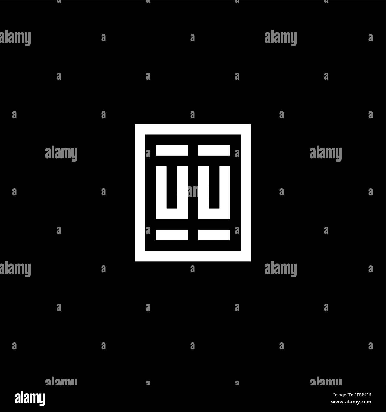 UU initial logo with square rectangular shape style design ideas Stock ...