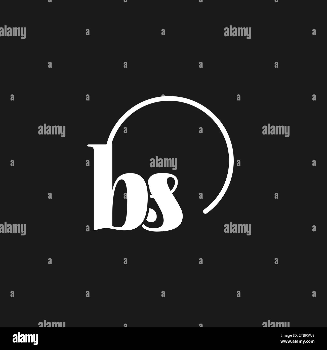BS logo initials monogram with circular lines, minimalist and clean ...