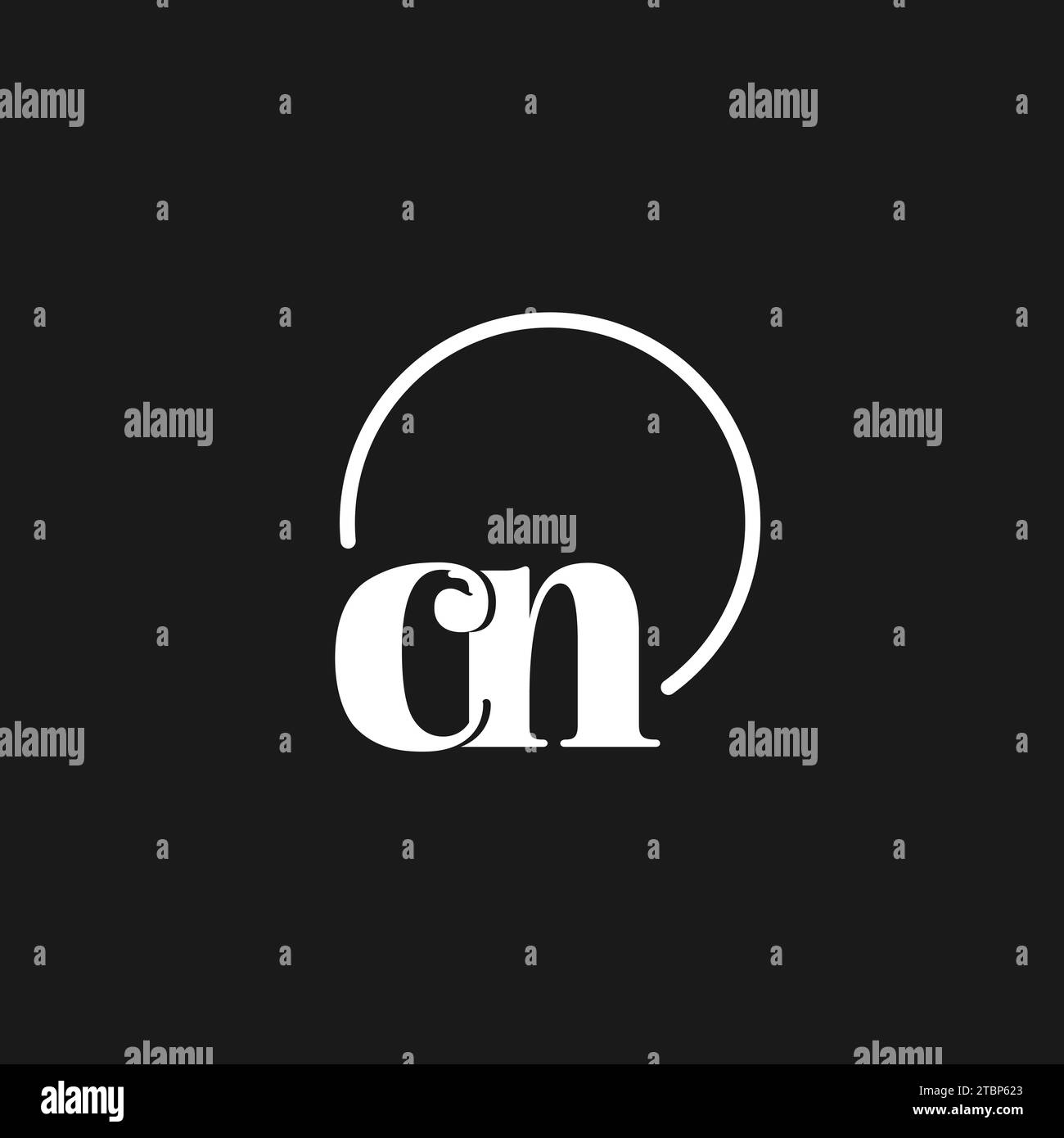 CN logo initials monogram with circular lines, minimalist and clean logo design, simple but ...