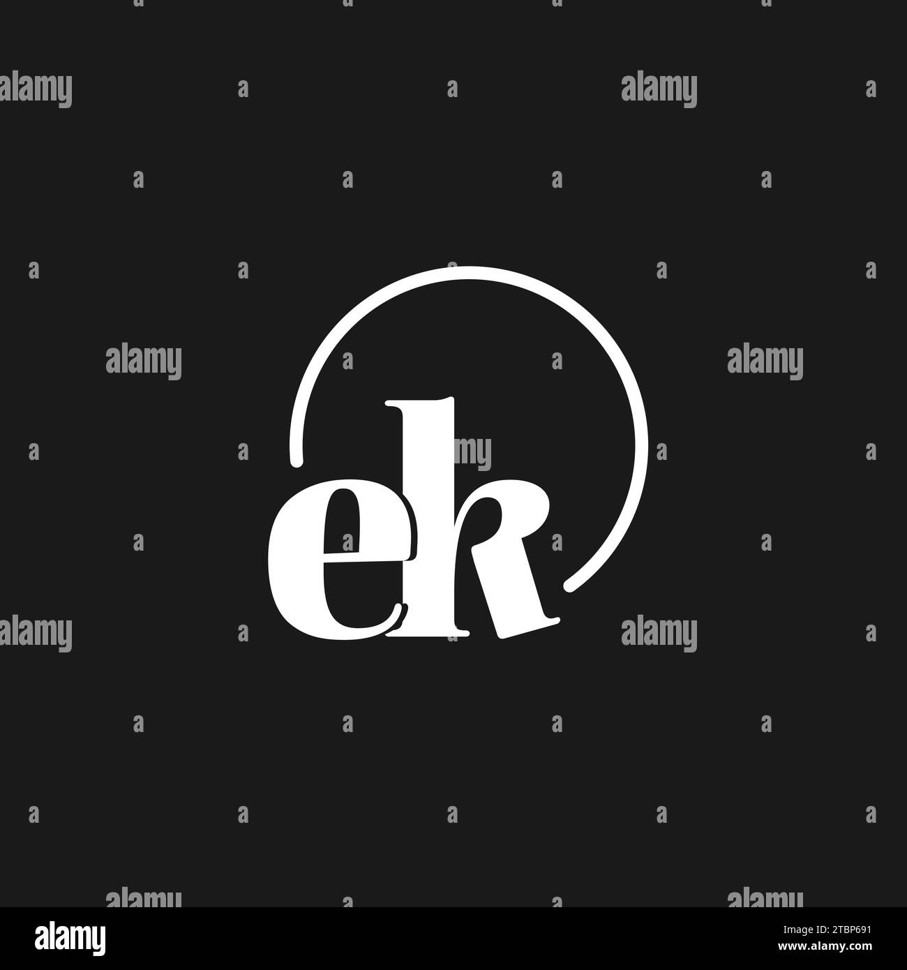 EK logo initials monogram with circular lines, minimalist and clean ...