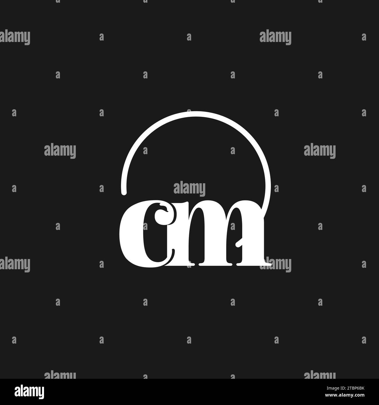 CM logo initials monogram with circular lines, minimalist and clean ...