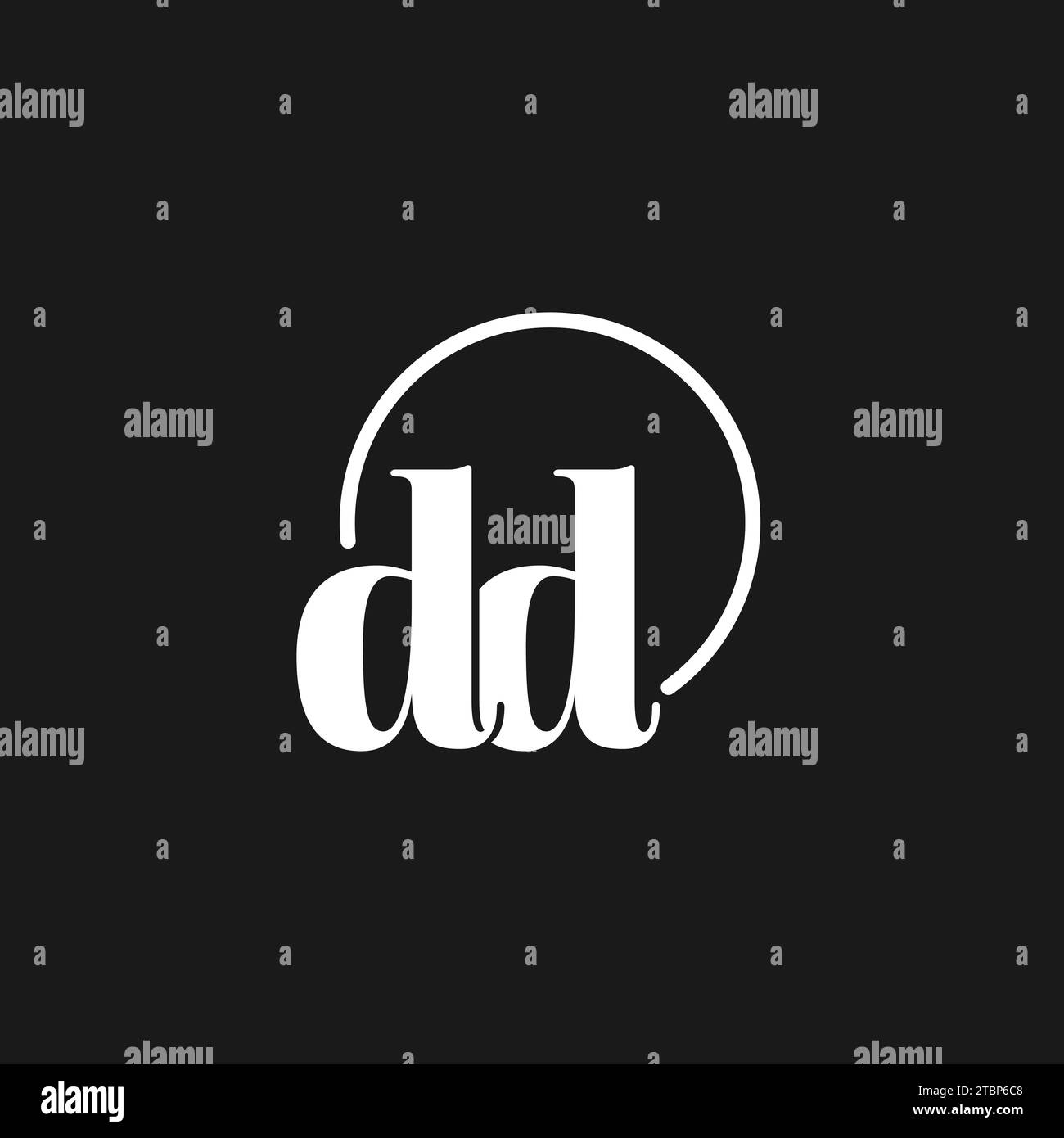 DD logo initials monogram with circular lines, minimalist and clean ...