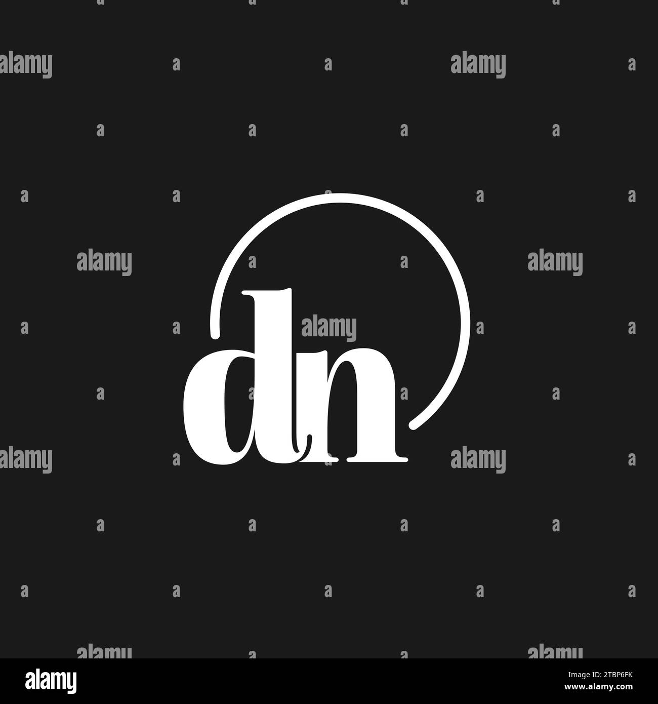 DN logo initials monogram with circular lines, minimalist and clean ...