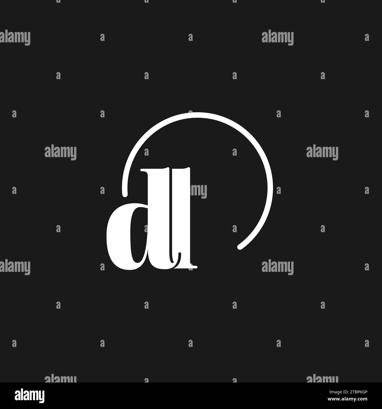 DL logo initials monogram with circular lines, minimalist and clean ...