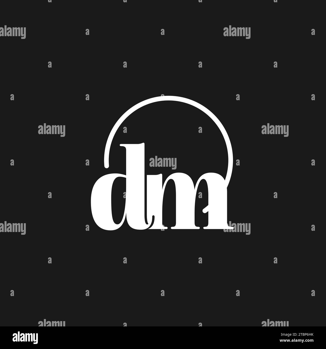DM logo initials monogram with circular lines, minimalist and clean logo design, simple but ...