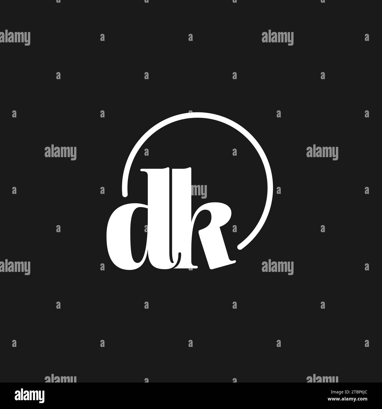 DK logo initials monogram with circular lines, minimalist and clean ...