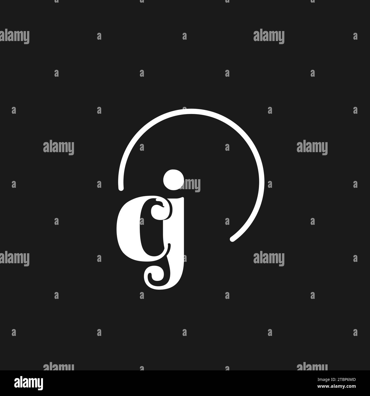 CJ logo initials monogram with circular lines, minimalist and clean logo design, simple but ...