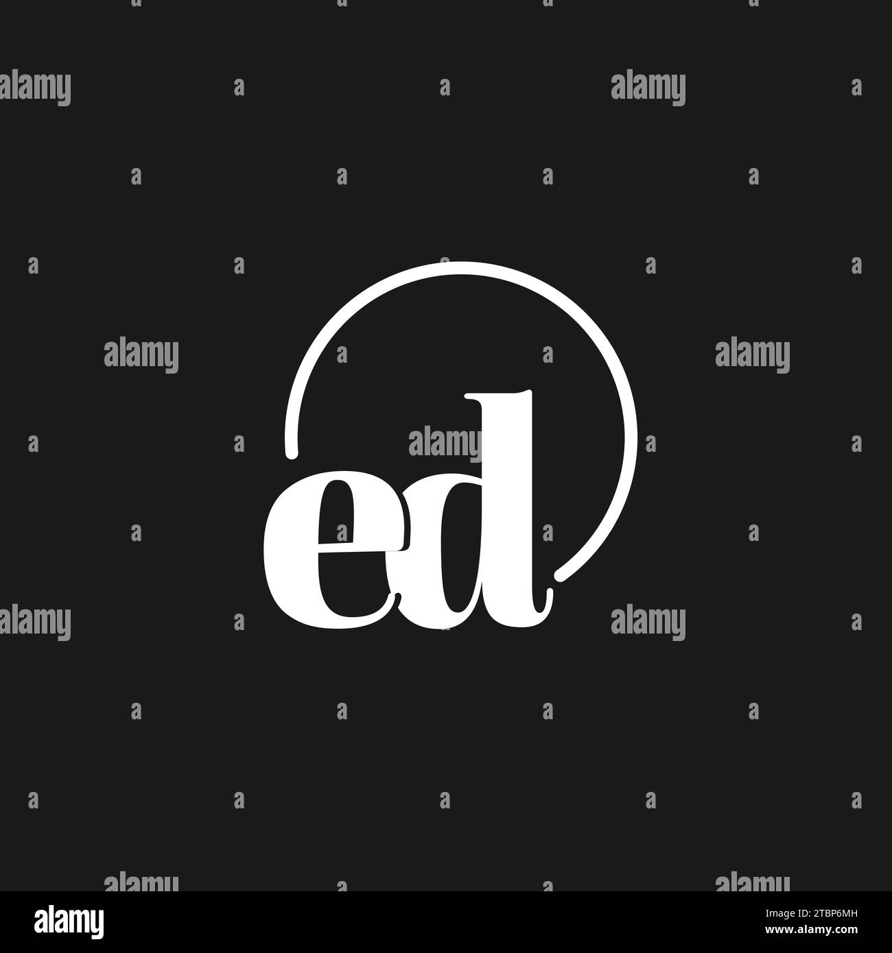 ED logo initials monogram with circular lines, minimalist and clean ...