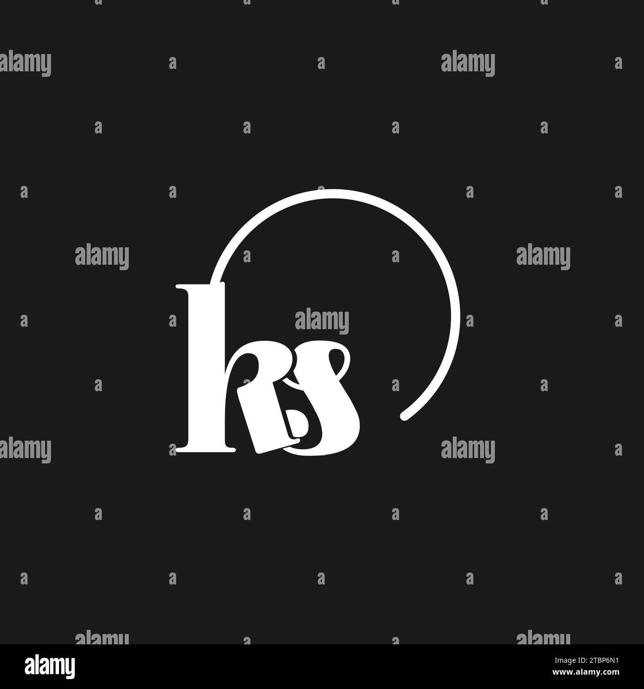 KS logo initials monogram with circular lines, minimalist and clean ...