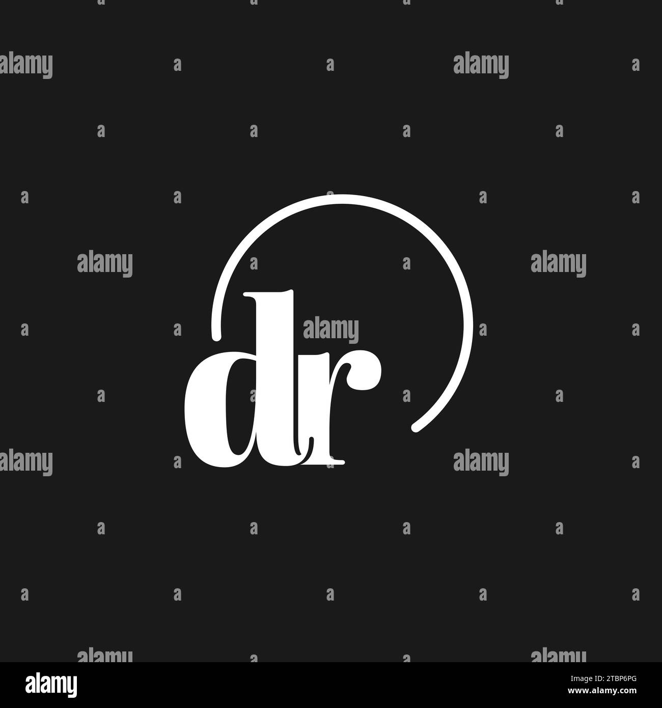 DR logo initials monogram with circular lines, minimalist and clean logo design, simple but ...