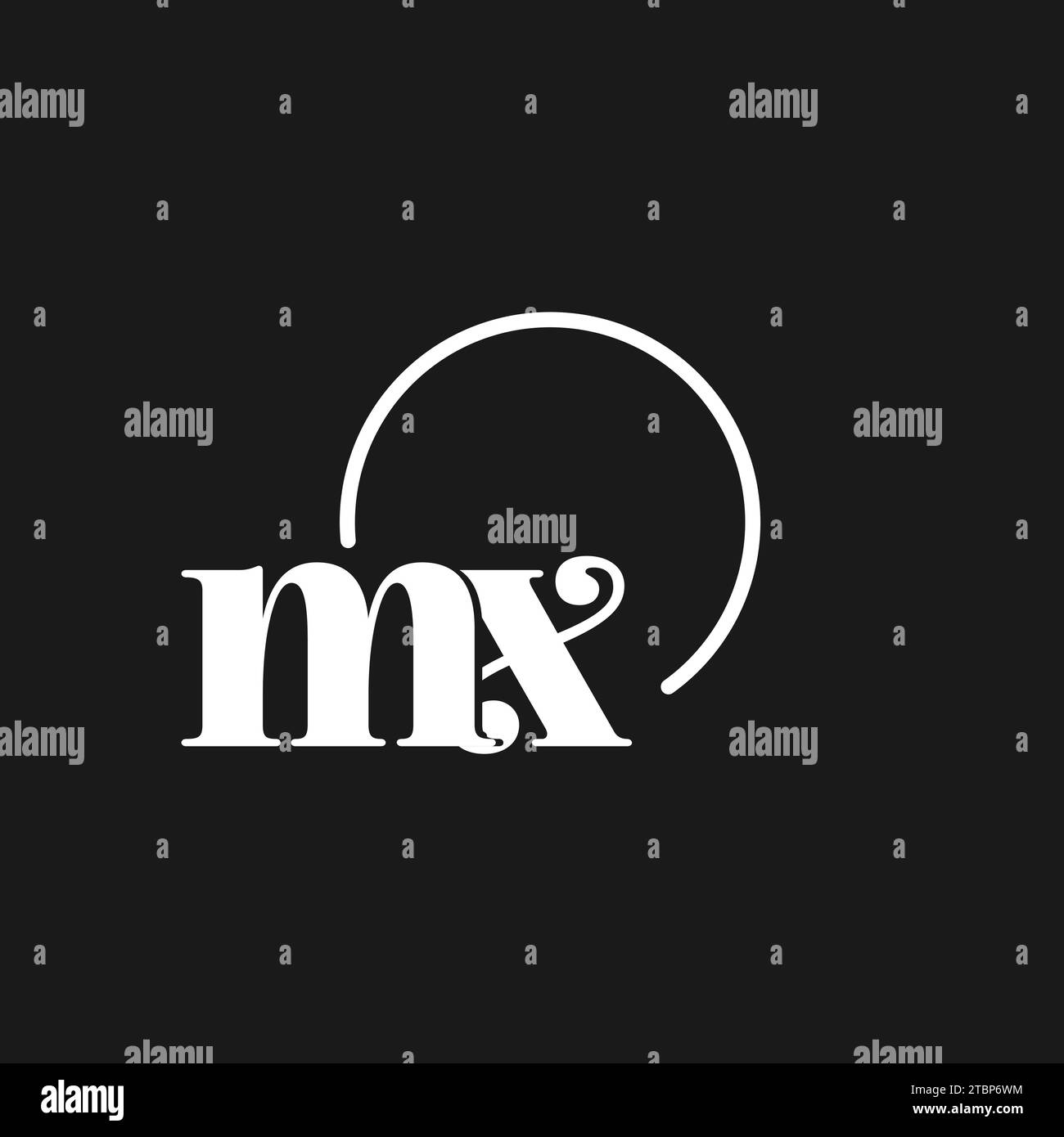 MX logo initials monogram with circular lines, minimalist and clean logo design, simple but ...