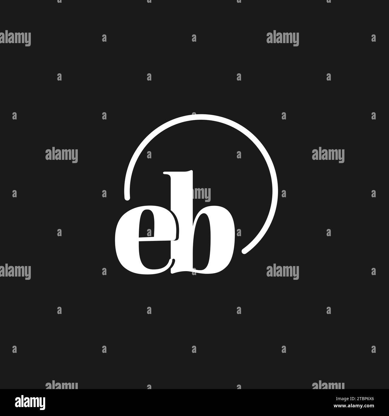 EB logo initials monogram with circular lines, minimalist and clean ...