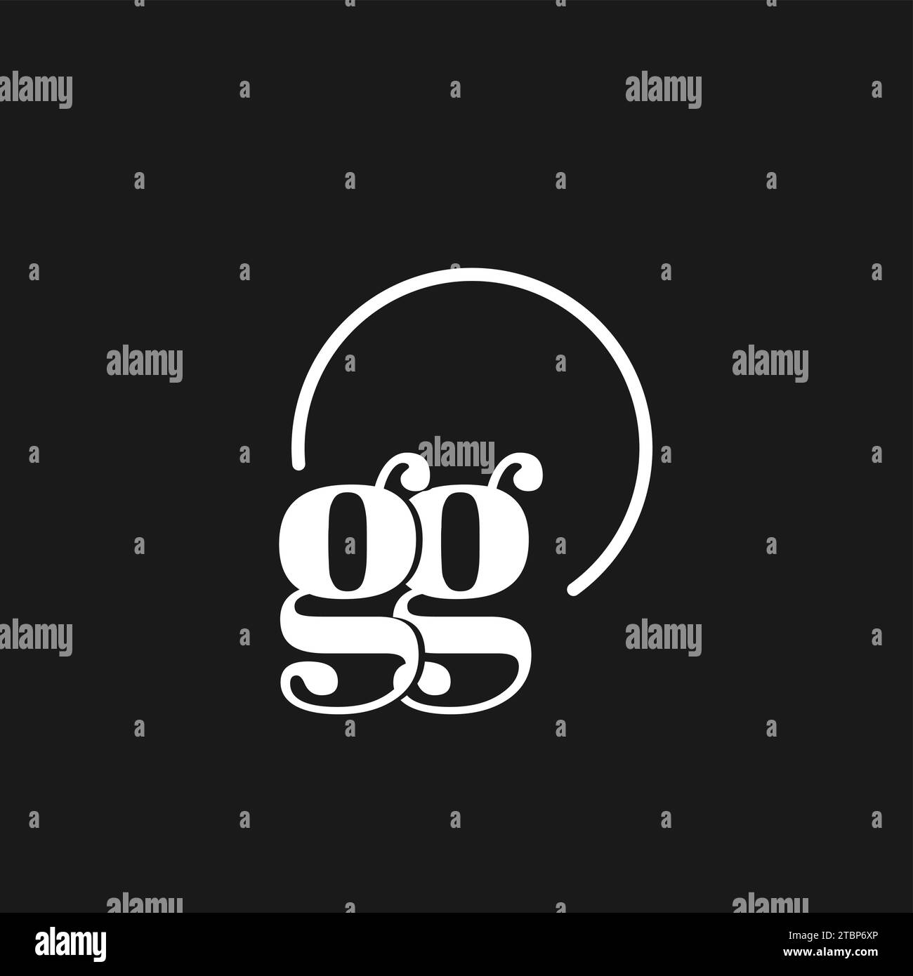 GG logo initials monogram with circular lines, minimalist and clean logo design, simple but ...