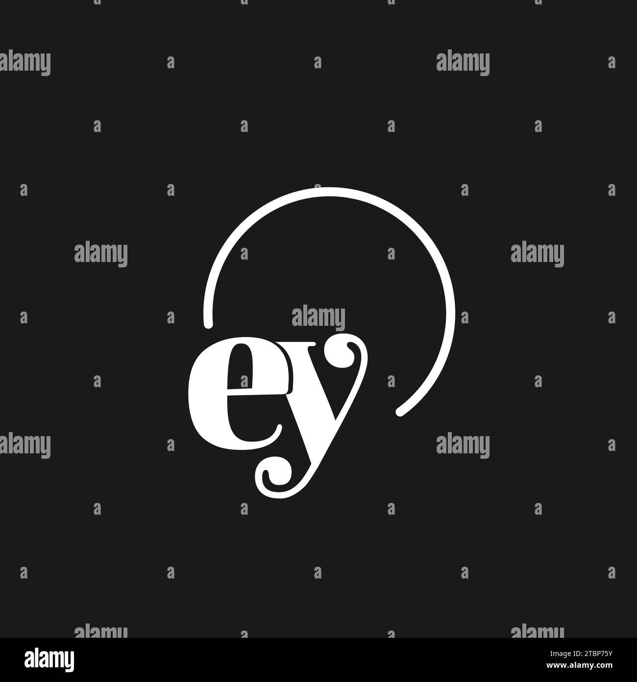 EY logo initials monogram with circular lines, minimalist and clean ...