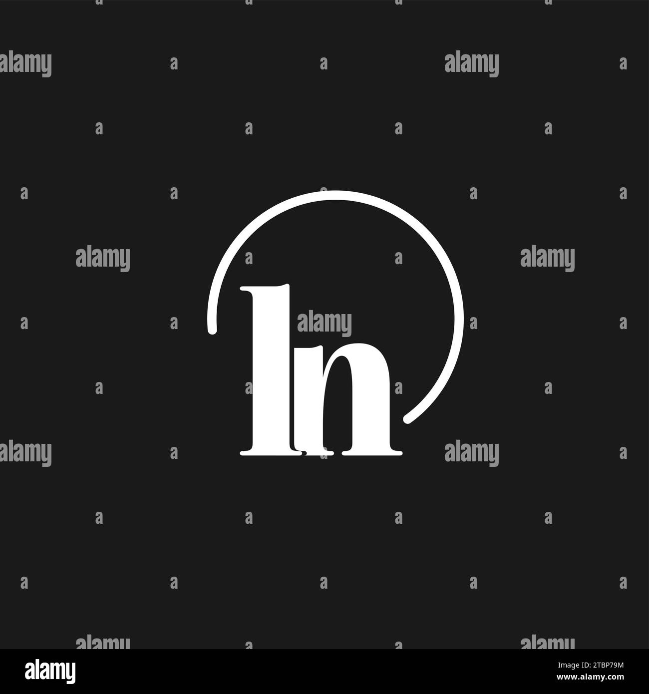 LN logo initials monogram with circular lines, minimalist and clean ...
