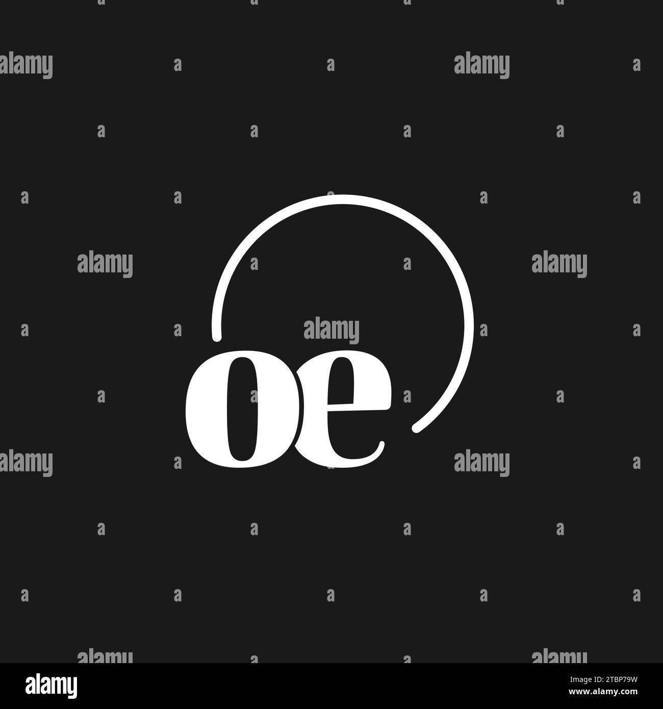 OE logo initials monogram with circular lines, minimalist and clean ...