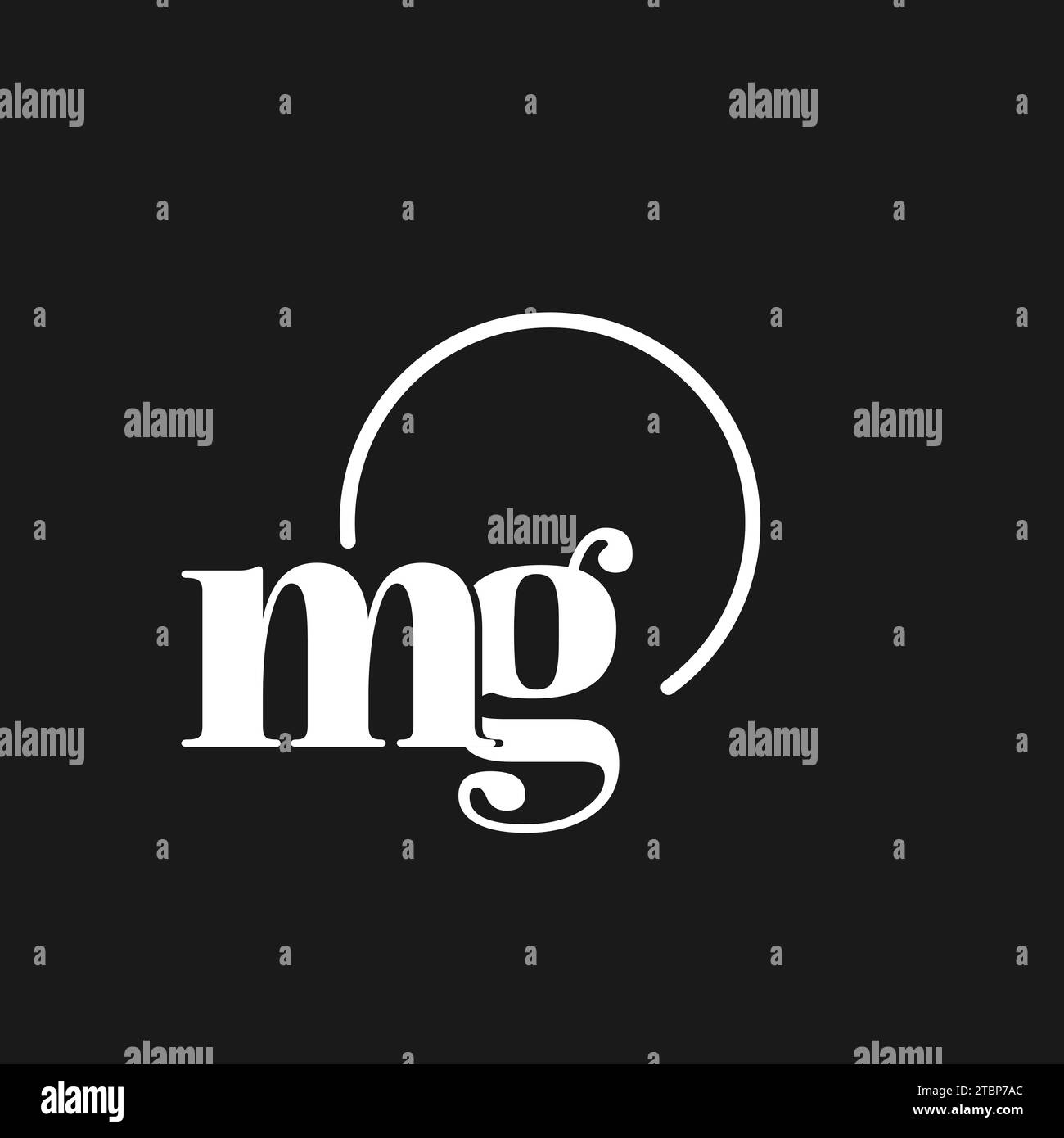MG logo initials monogram with circular lines, minimalist and clean ...
