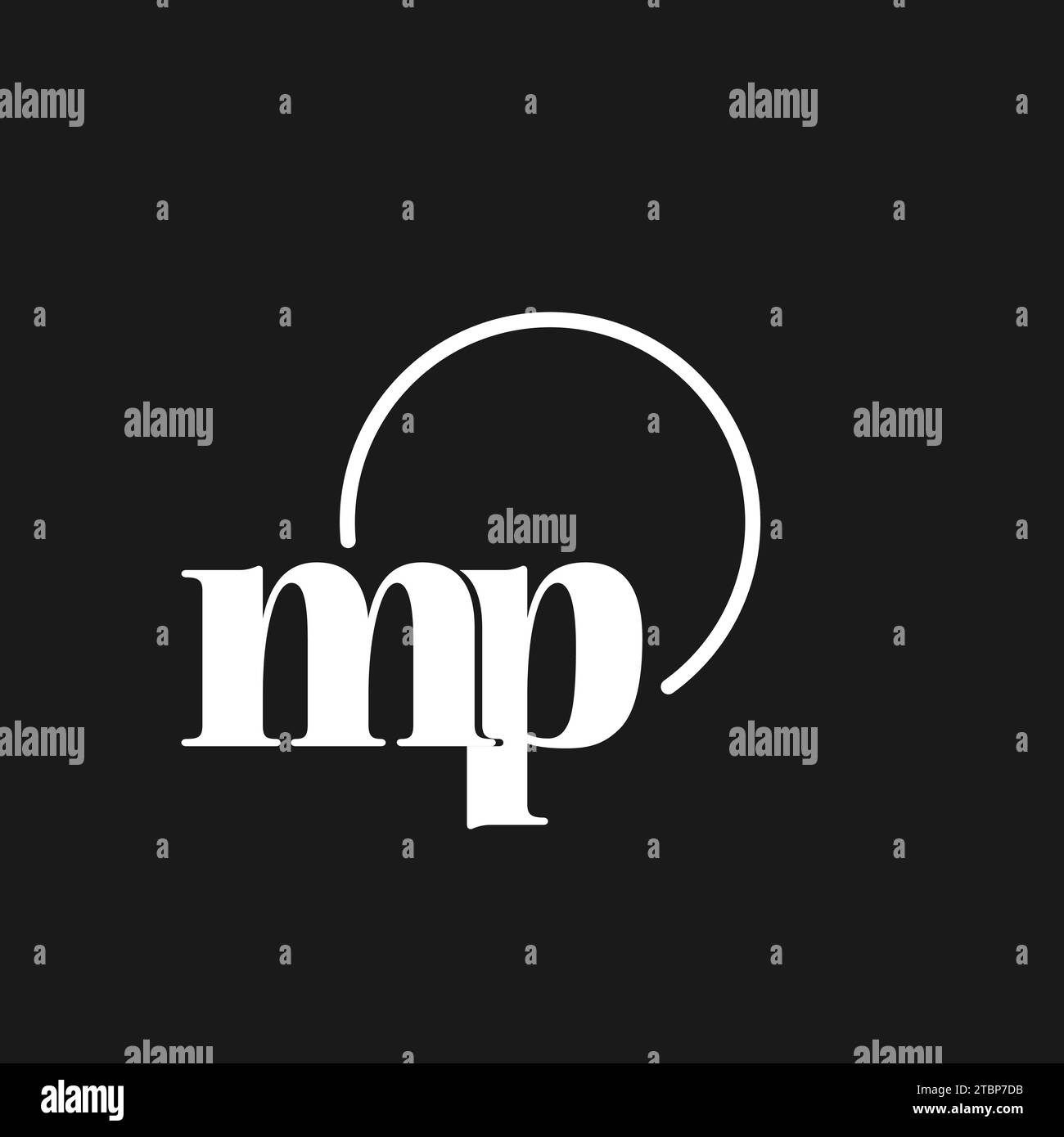 MP logo initials monogram with circular lines, minimalist and clean ...