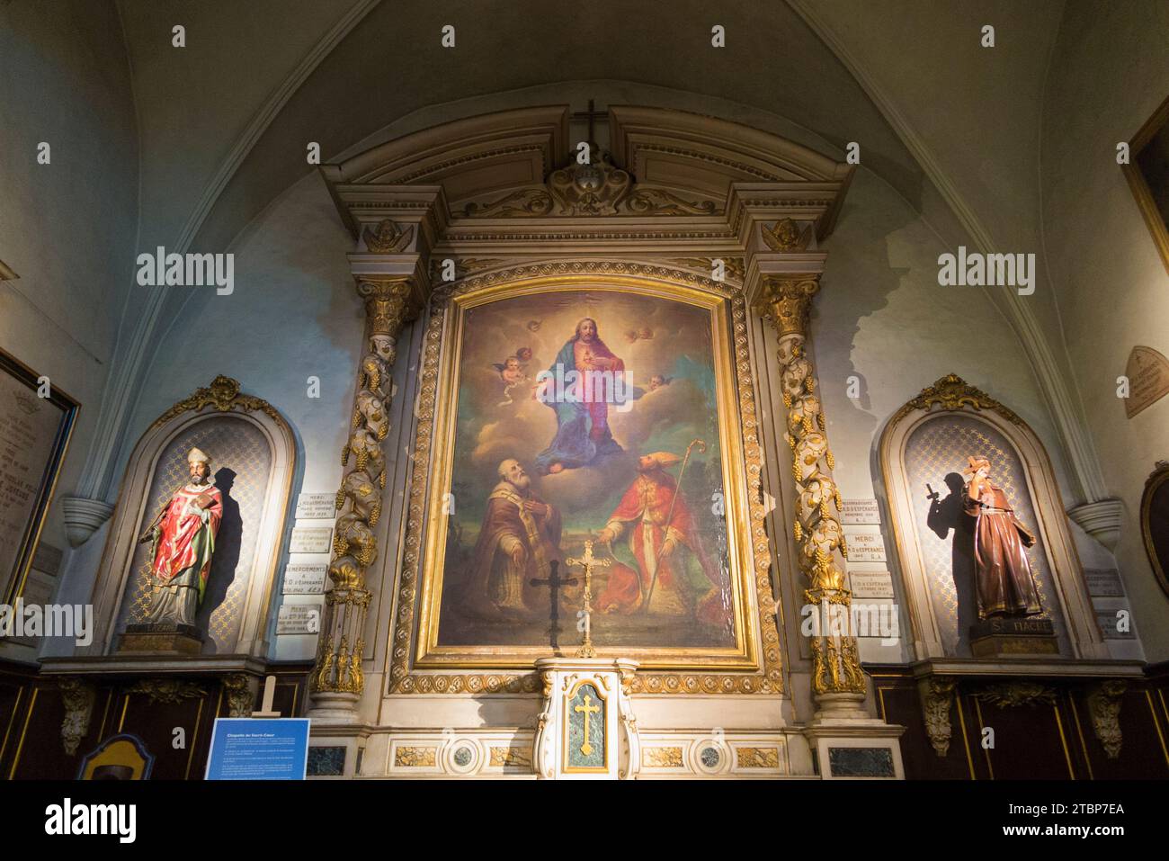 'Chapel of the Sacred Heart / Chapelle du Sacre-Coeur in hilltop church ...