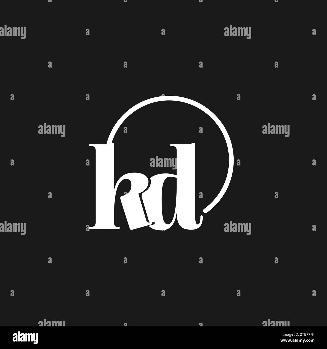 KD logo initials monogram with circular lines, minimalist and clean ...