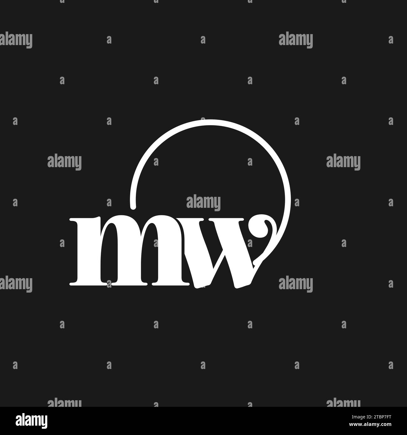 MW logo initials monogram with circular lines, minimalist and clean ...