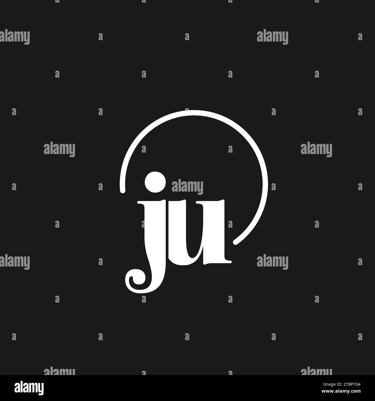 JU logo initials monogram with circular lines, minimalist and clean ... JU logo initials monogram with circular lines, minimalist and clean ...
