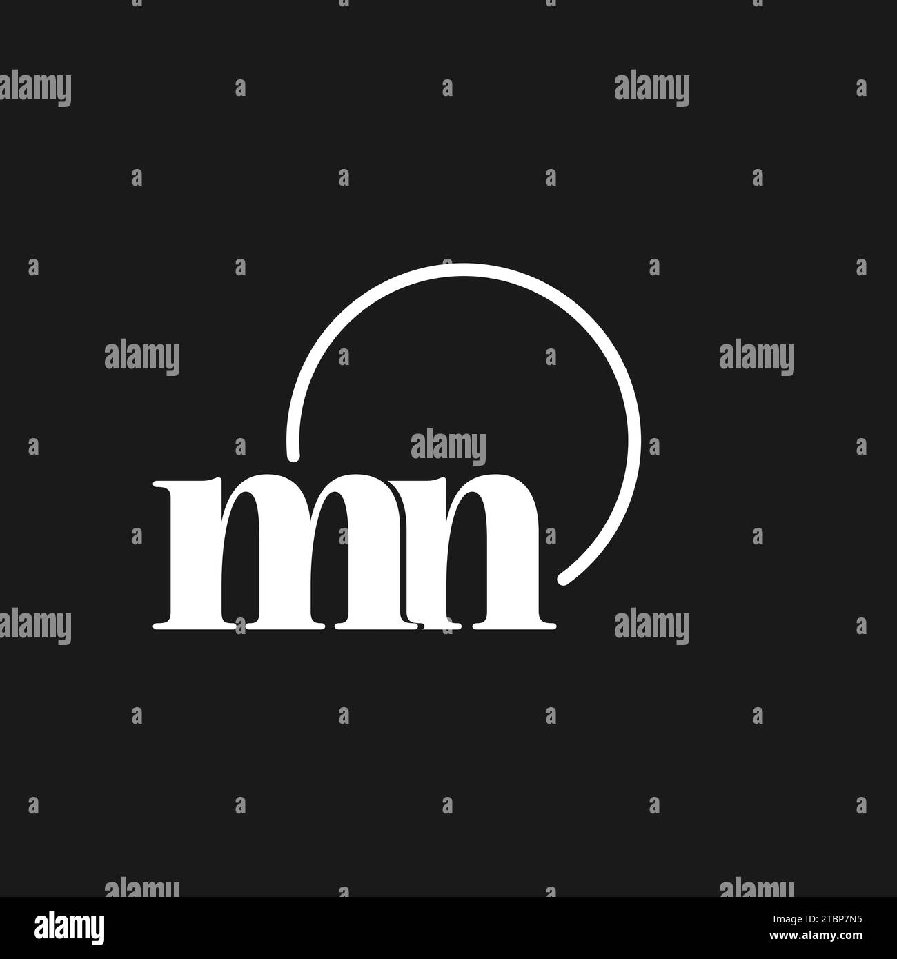 MN logo initials monogram with circular lines, minimalist and clean ...