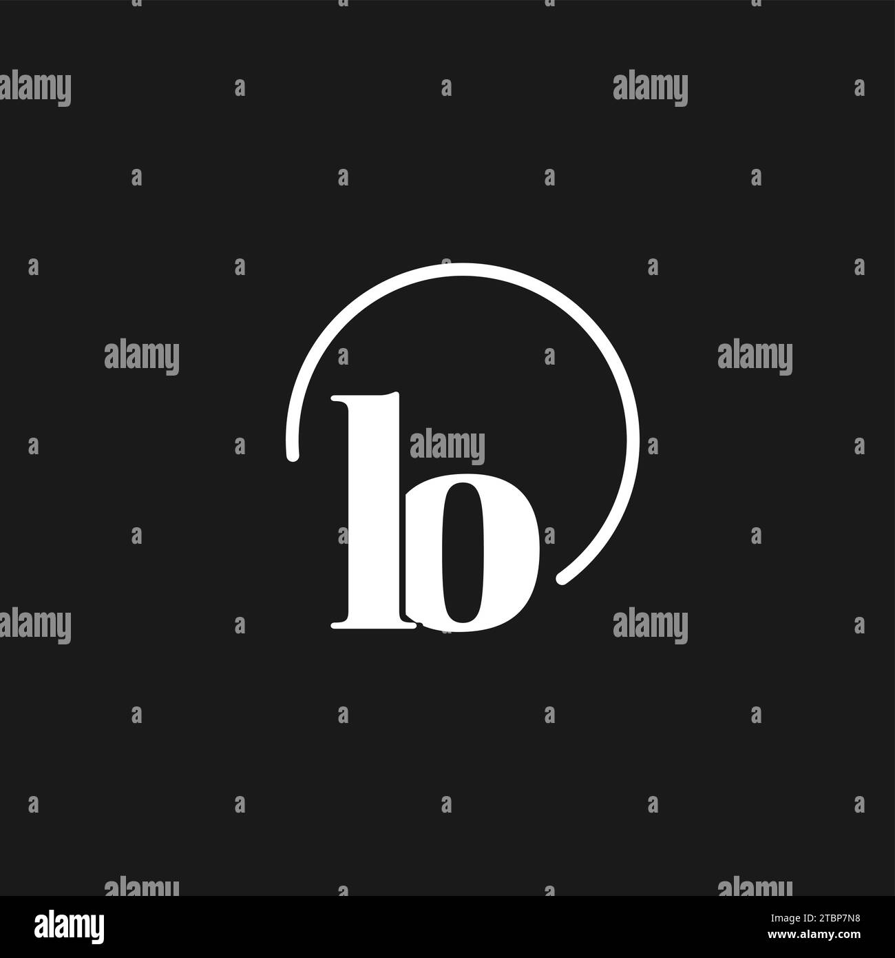 LO logo initials monogram with circular lines, minimalist and clean ...