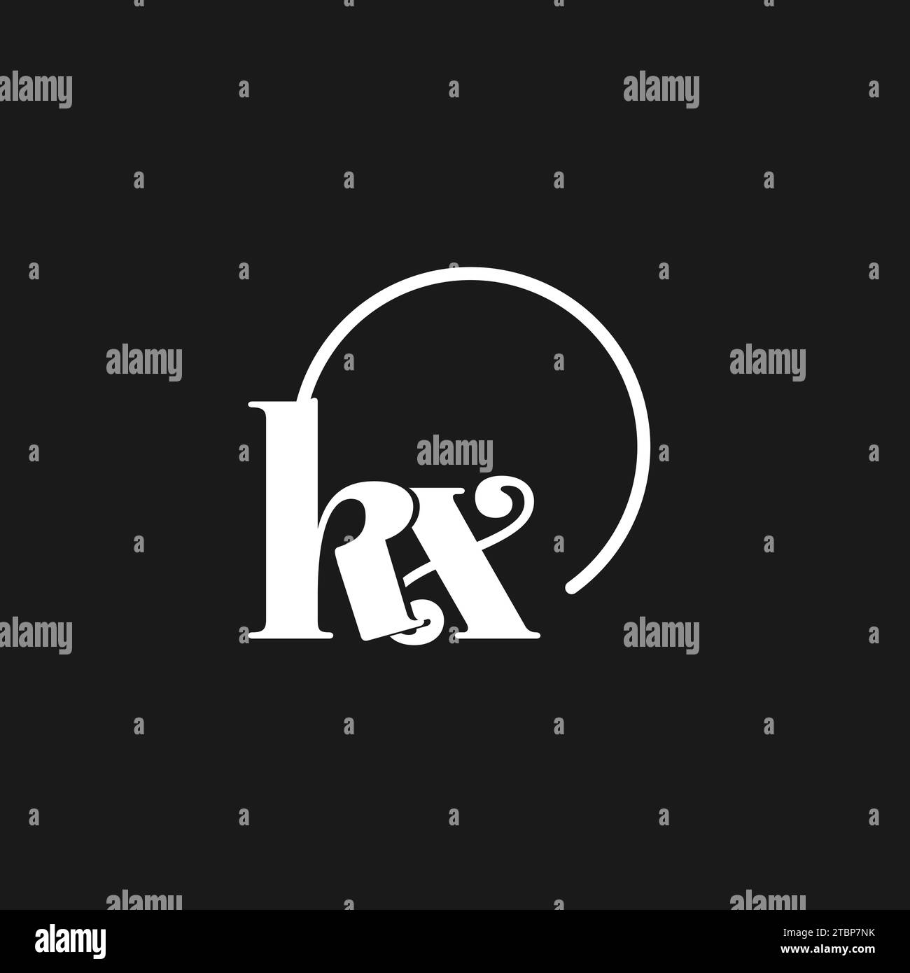 KX logo initials monogram with circular lines, minimalist and clean logo design, simple but ...