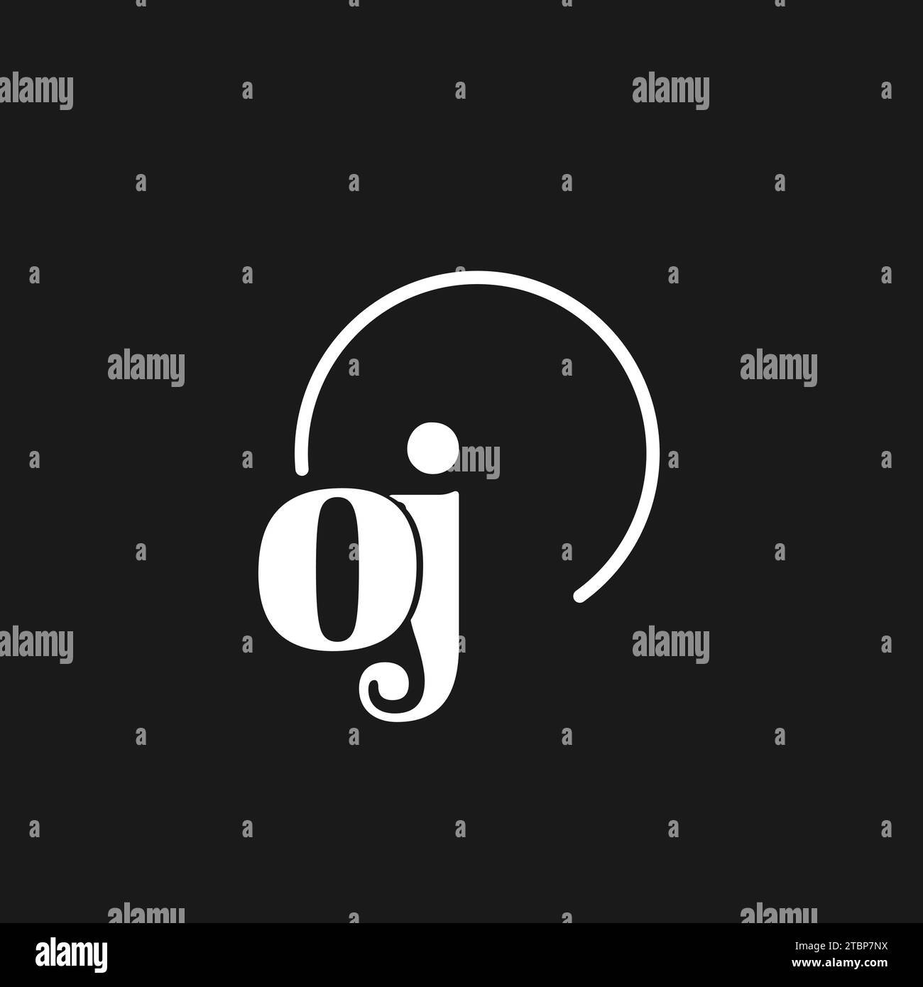 OJ logo initials monogram with circular lines, minimalist and clean logo design, simple but ...