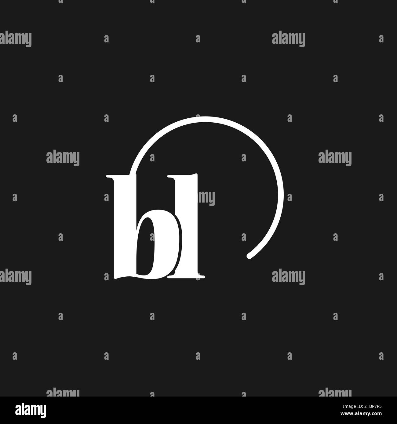 BL logo initials monogram with circular lines, minimalist and clean ...