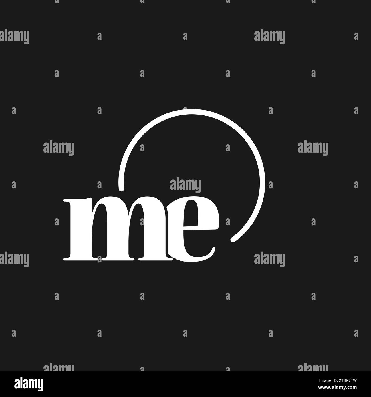 ME logo initials monogram with circular lines, minimalist and clean ...