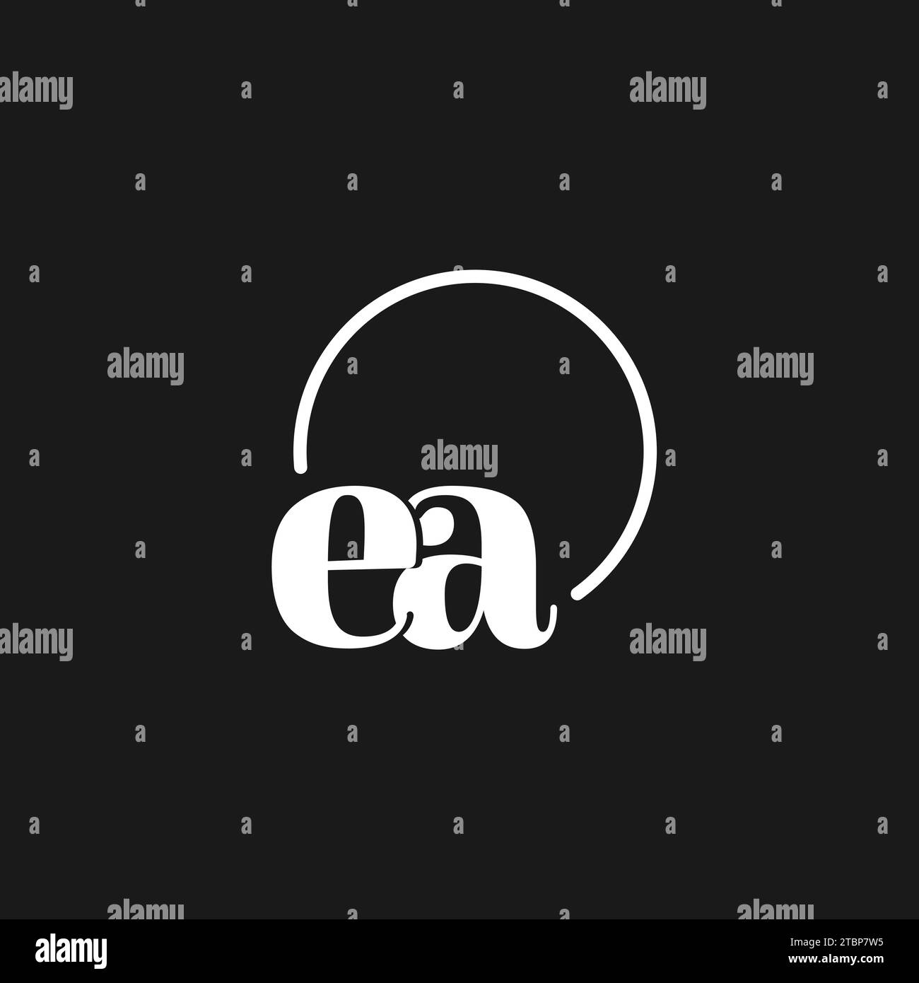 EA logo initials monogram with circular lines, minimalist and clean ...