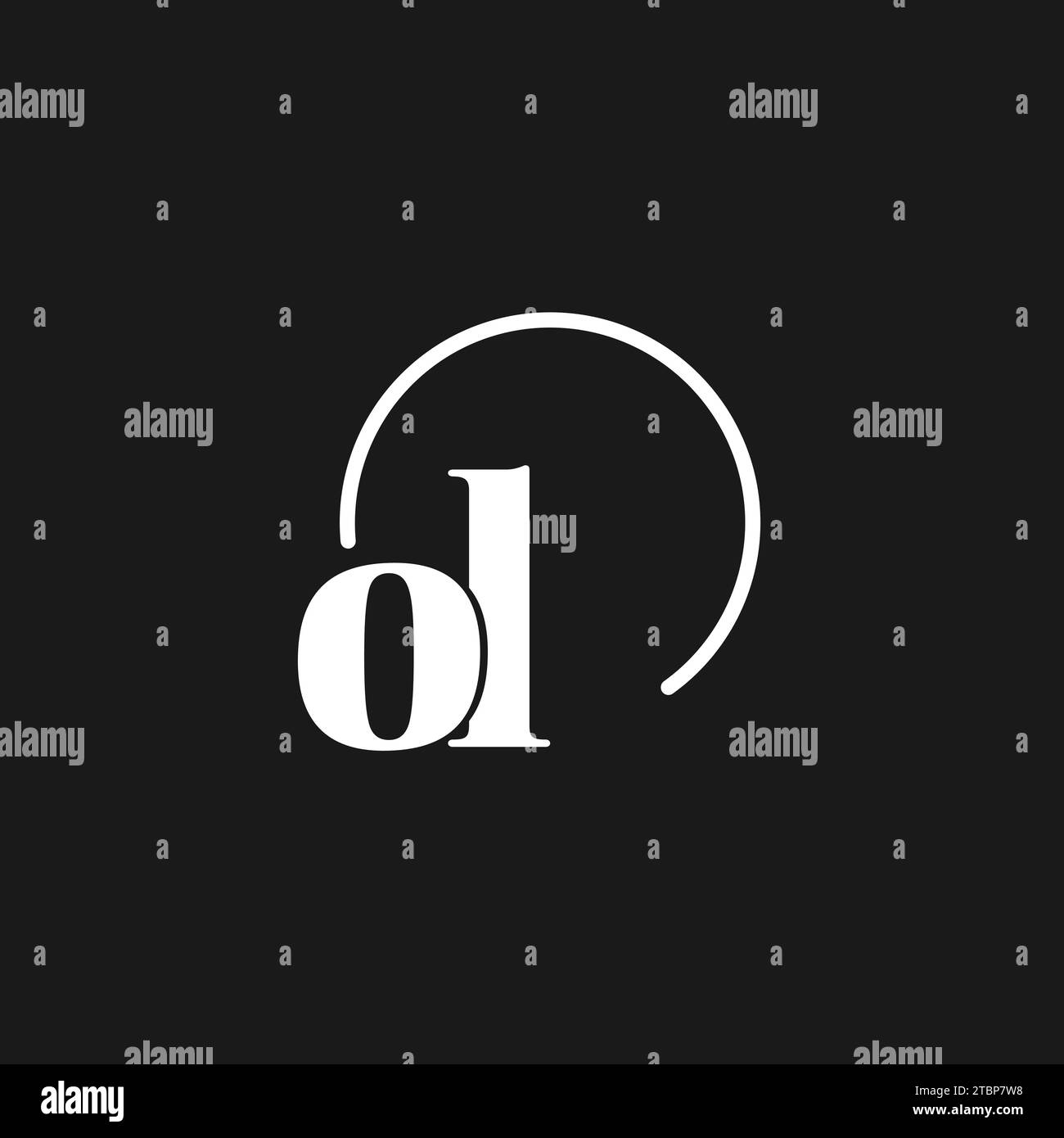 OL logo initials monogram with circular lines, minimalist and clean logo design, simple but ...