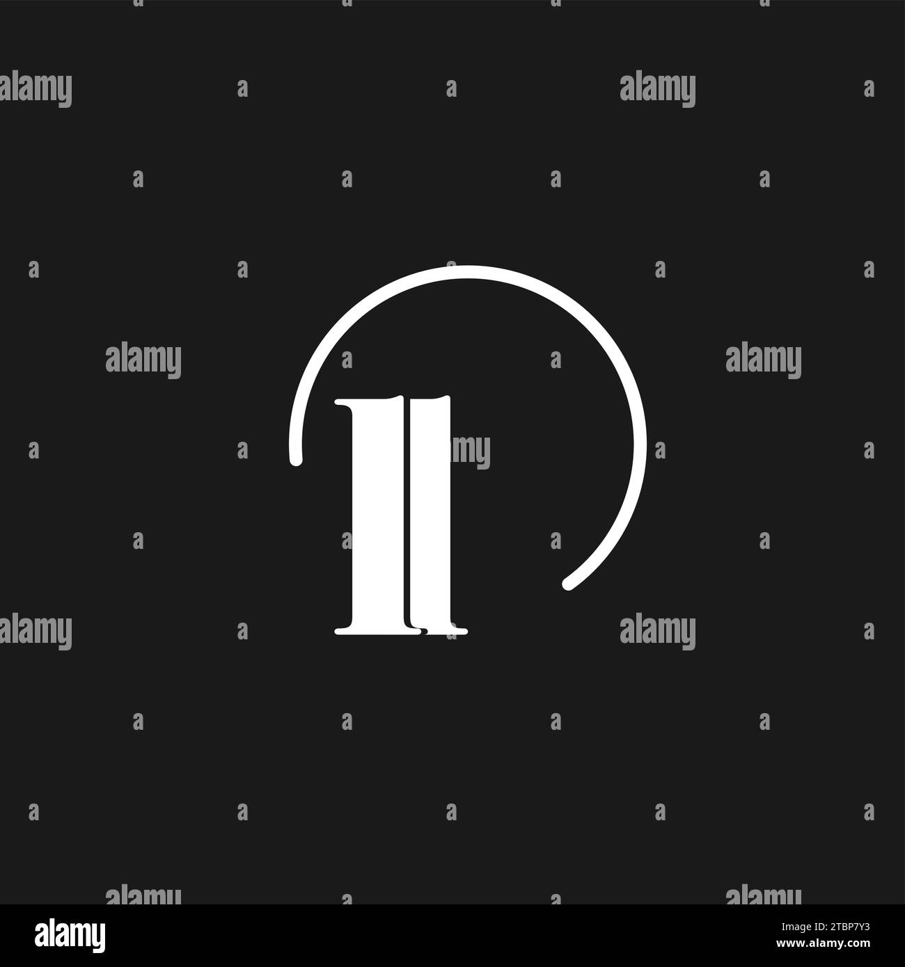 LL logo initials monogram with circular lines, minimalist and clean ...