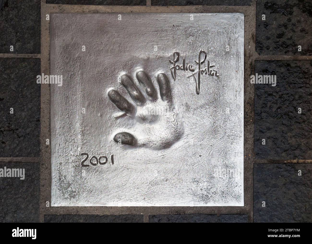 Jodie Foster handprint on the Cannes Walk of Fame in Palace of ...