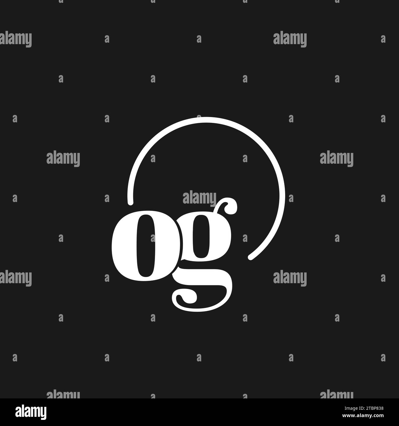OG logo initials monogram with circular lines, minimalist and clean logo design, simple but ...