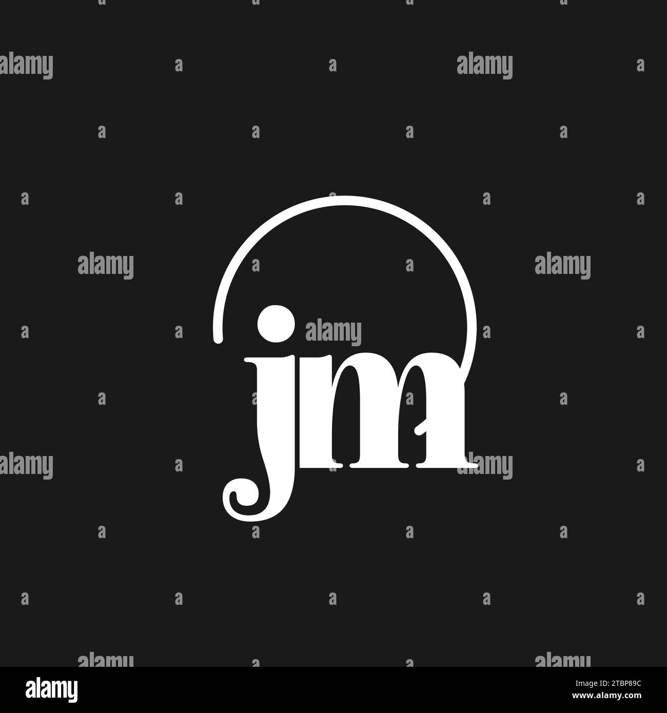 JM logo initials monogram with circular lines, minimalist and clean logo design, simple but ...