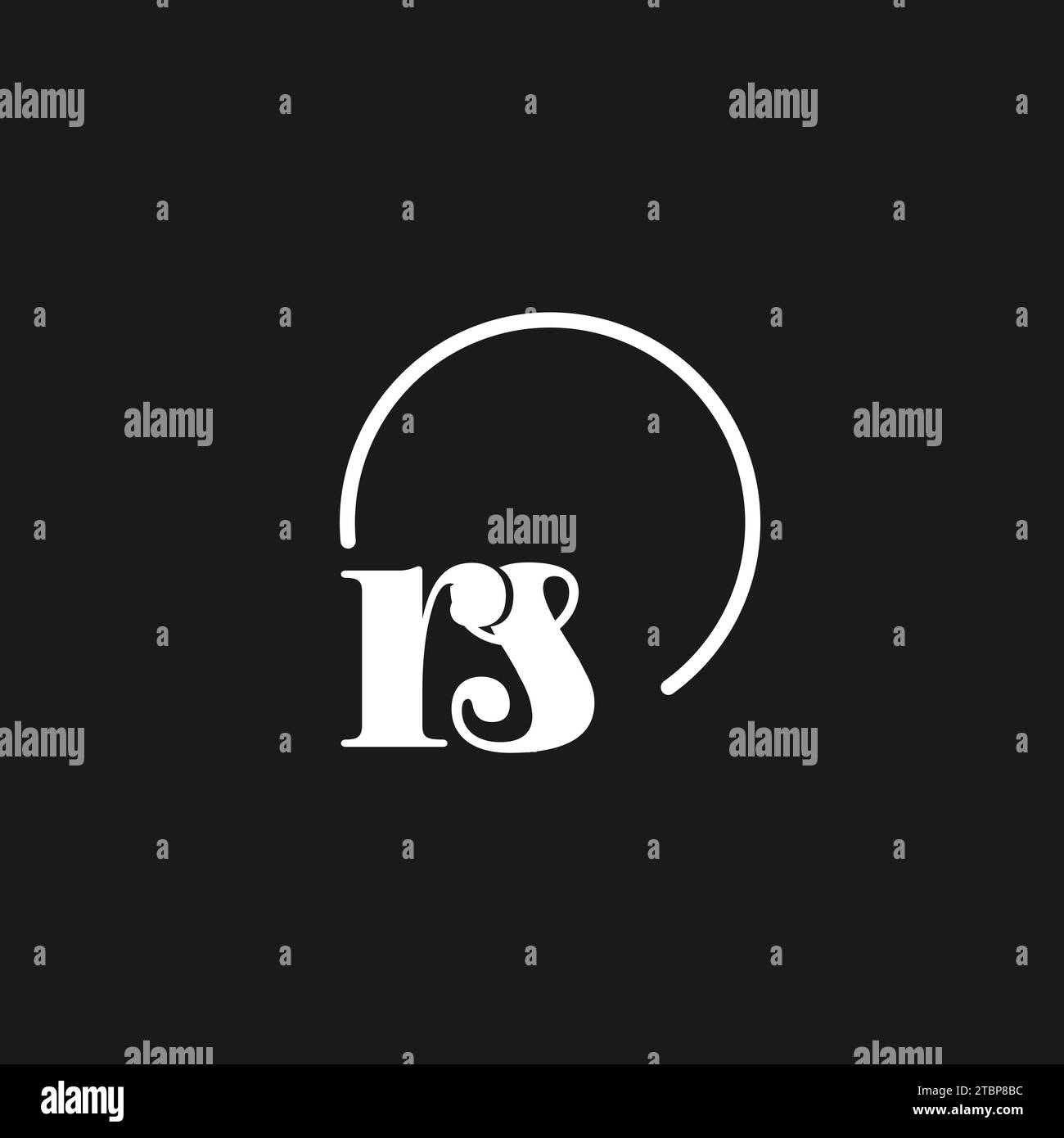 RS logo initials monogram with circular lines, minimalist and clean logo design, simple but ...