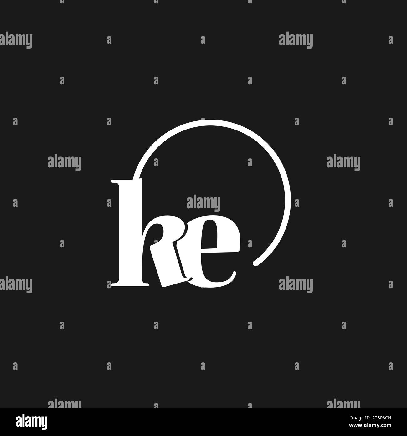 KE logo initials monogram with circular lines, minimalist and clean ...