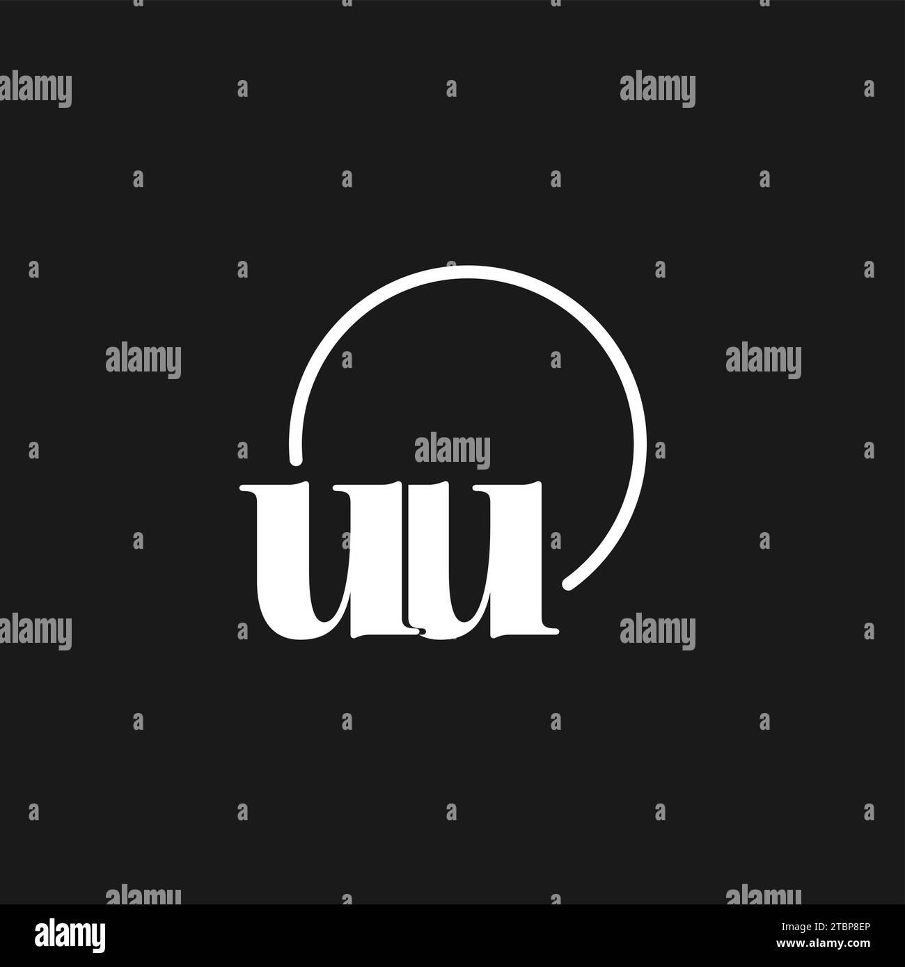 UU logo initials monogram with circular lines, minimalist and clean logo design, simple but ...