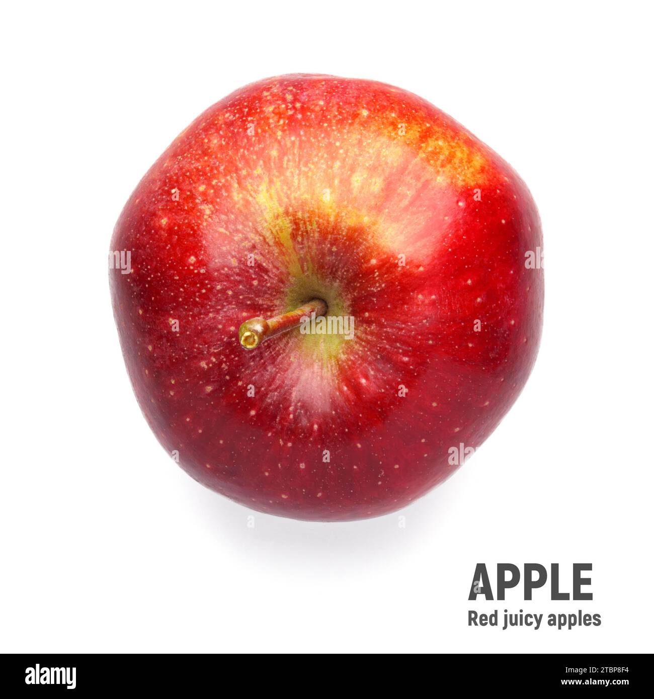 Red apple isolated on white background Stock Photo - Alamy