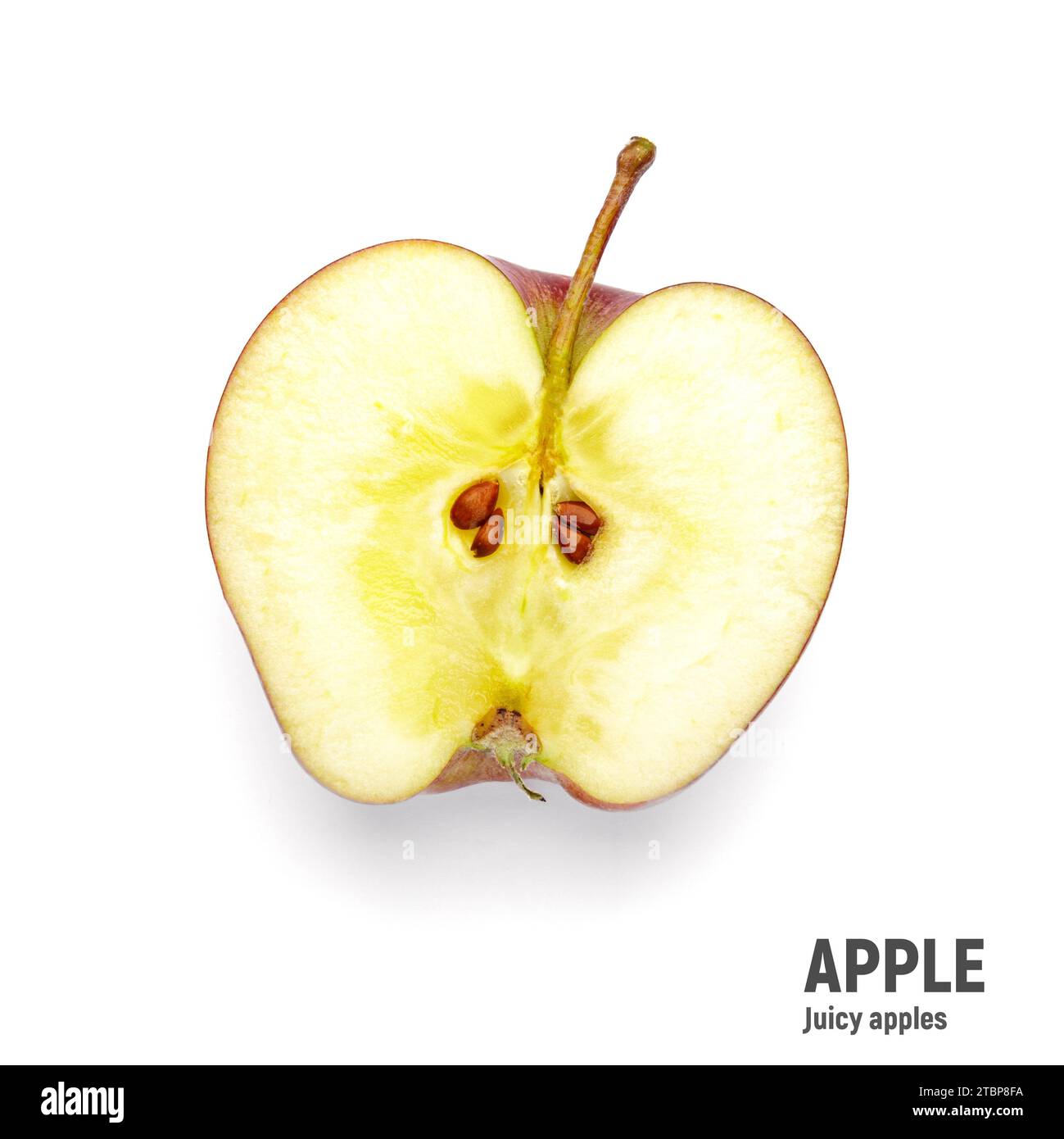 Cut apple isolated on white background Stock Photo - Alamy