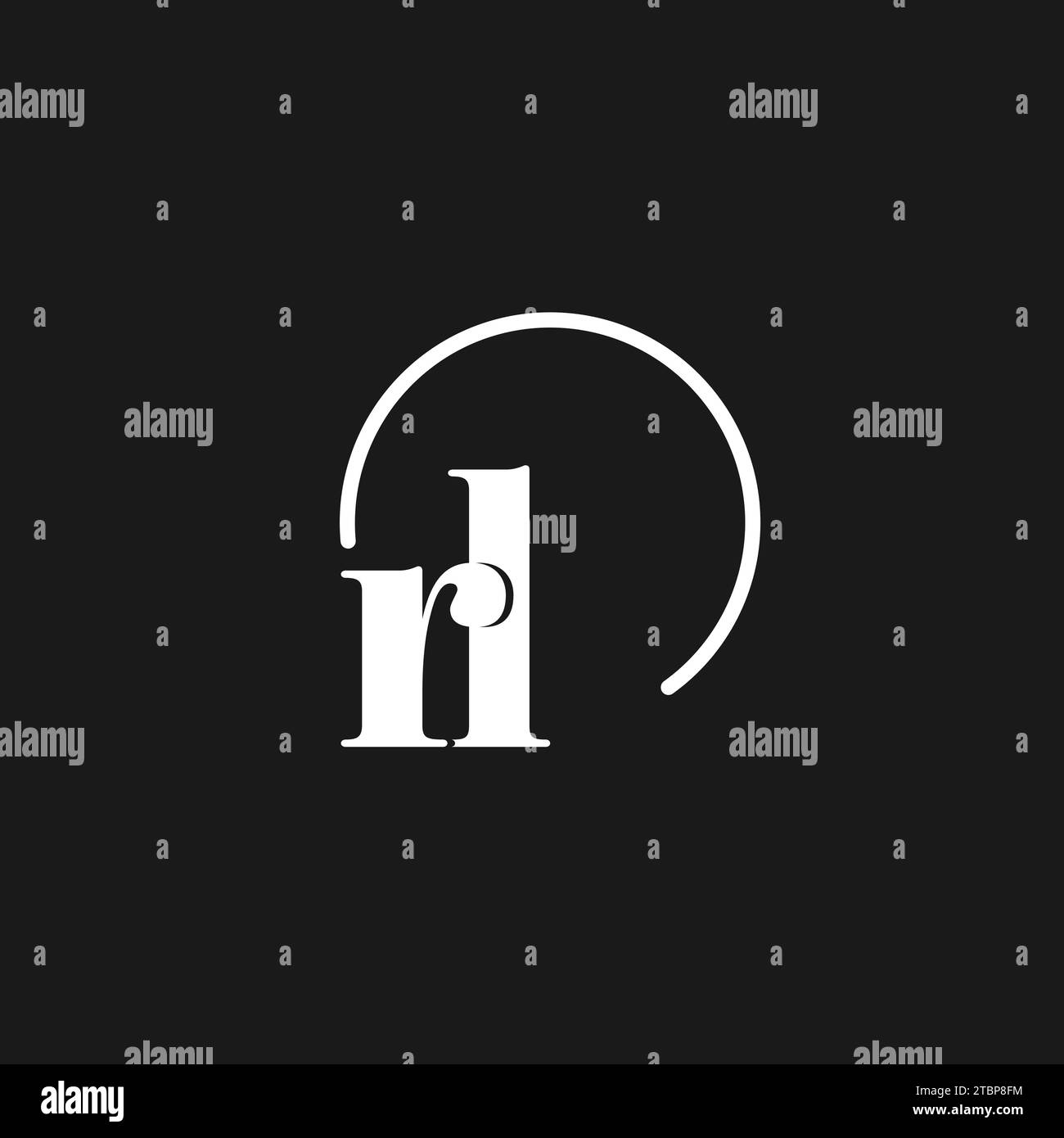 RL logo initials monogram with circular lines, minimalist and clean logo design, simple but ...
